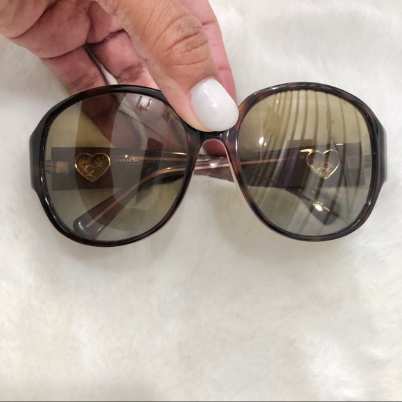 Coach | Accessories | Coach Tortoise Gold Heart Sunglasses S22728 ...